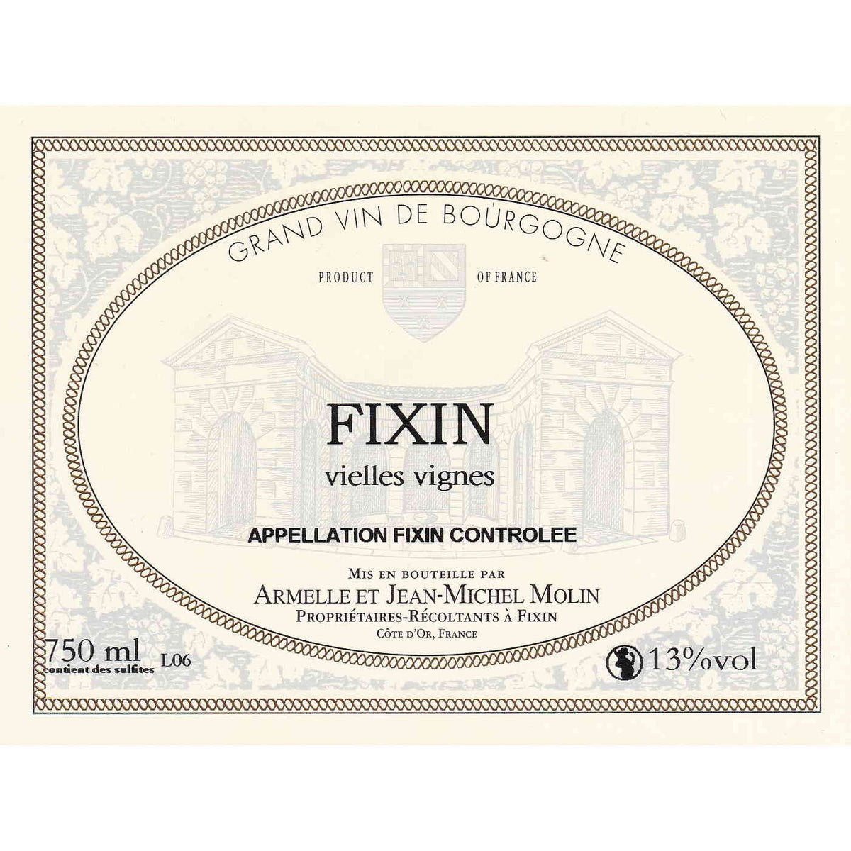 2021 Domaine Armelle et Jean-Michel Molin Fixin Vieilles Vignes Rouge ...